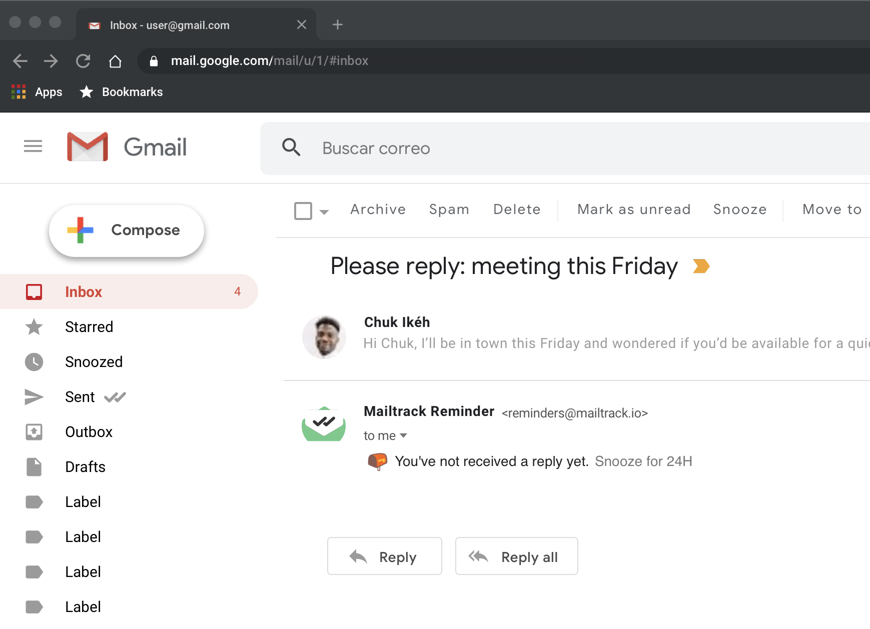 Keeping track of responses to your most important emails