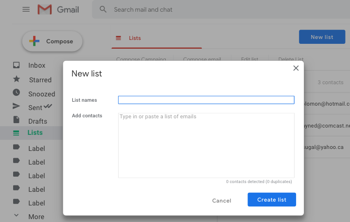 Create a Mailing List in Gmail with Mailsuite (Mailtrack)